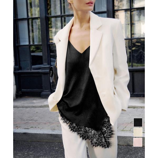 素材：ポリエステル100%カラー：ブラック/アイボリー/ピンクサイズ：ワンサイズ着丈(ストラップ調節可能):最短約67-76cm/最長約74-80cm 身幅:約46cm 胸囲:約92cm裏地：なし伸縮性：なし透け感：アイボリーのみ若干あり/...