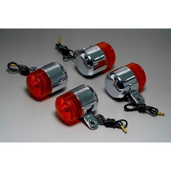 ■特徴Z50J初期型デザイン（4Lモンキー）ウインカーを12V電球にモディファイしました。現行のモンキーと同じ金口タイプBA15s仕様のため電球入手も容易です。また6V電球にも対応しているため、レストアにもお薦めです。防水対策のＯリング付き...