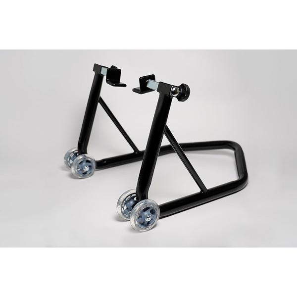 ■特長ミニバイクメンテナンスには欠かせないリア用ミニタイプ「ワイド」仕様です。リアホイールメンテナンス、バイクの保管に便利なメンテナンススタンドです。ガレージやバイクカラーとマッチさせるカラフルな3カラーをご用意しました。4個のローラー付き...