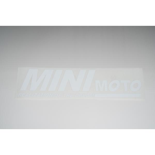 ■特長MINIMOTOオリジナルステッカーです。3M製のカッティングシートを使用しており、屋外や自動車外装にも貼り付け可能です。MINIMOTOロゴ文字の下にキャッチフレーズのREALIZATION OF THE DREAMが入ります。サイ...