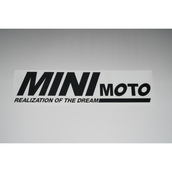■特長MINIMOTOオリジナルステッカーです。3M製のカッティングシートを使用しており、屋外や自動車外装にも貼り付け可能です。MINIMOTOロゴ文字の下にキャッチフレーズのREALIZATION OF THE DREAMが入ります。サイ...