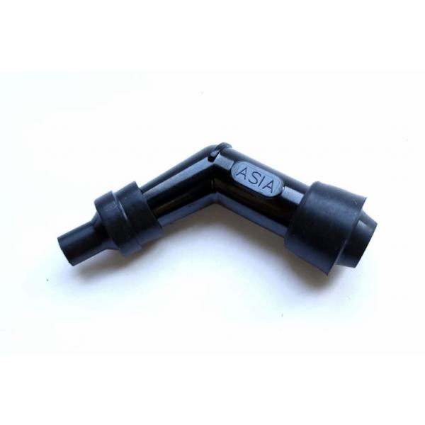 ■特長スタンダードタイプのプラグキャップです。汎用点火プラグ用キャップとして、プラグコード外径φ7~8mmに適合します。■内容抵抗値 5kΩアングル 120度適合プラグコード 外径φ7~8mm適応プラグ端子 ターミナルナットなし■カラーブラック