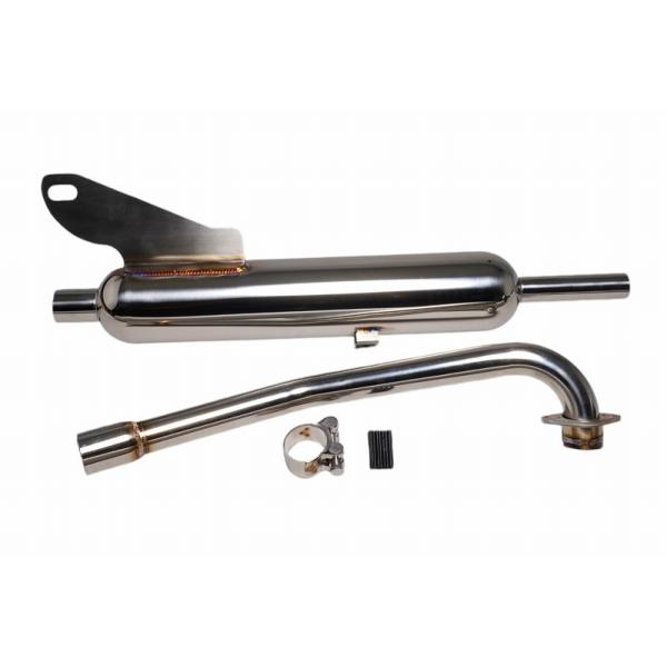 ■特長クロスカブCC110用ダウンマフラーです。クロスカブCC110 JA45/JA60専用設計マフラーです。控えめのサウンドで街中や住宅街での使用も可能です。人気の高いステンレス製マフラーで純正と比較し、パワフルなサウンドと力強い走行性能...