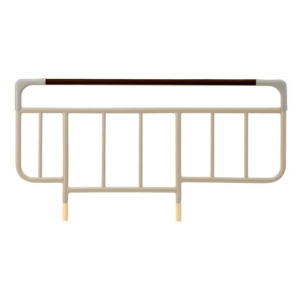 ・ベッドのオプション取付穴に取り付けて、患者さんの転落や寝具のずれを予防します。・抜き差しのしやすい差込タイプ。・上桟が木目調のデザイン。サイズ 全長96.4×全高50.5cm