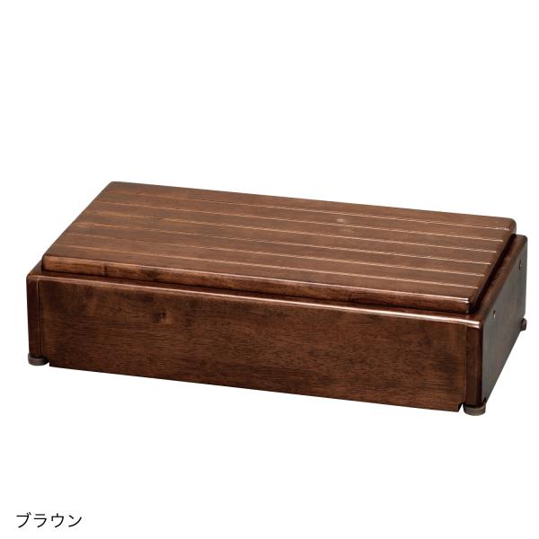 ・玄関の段差に合わせて選べる、3タイプの木製玄関台シリーズ。・すべりにくい塗装仕上げ。・ガタつき防止アジャスター。●サイズ／幅60×奥行30×高さ15〜22.5cm（4段階）●重さ／約6.5kg●材質／ラバーウッド●付属品／アジャスター、着...