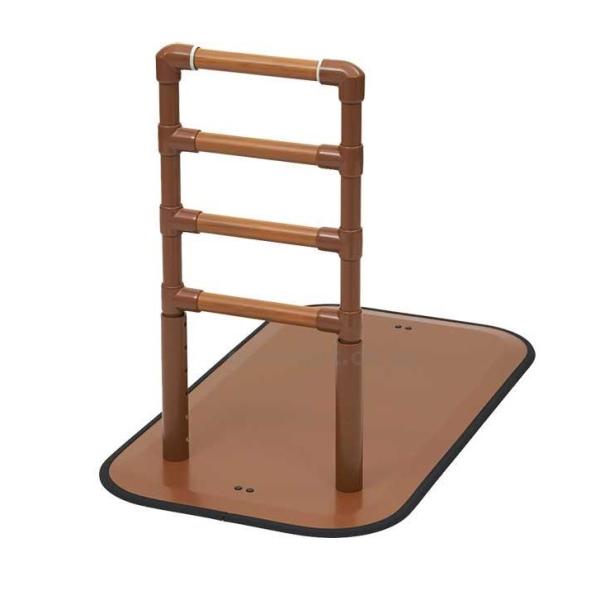 手すりの高さは70〜86cm。5段階の高さ調整で、幅広い使い方に対応。スチール芯材に樹脂をコーティングした、公共施設などでも採用されている材質で、強度と握り心地を両立させています。握りやすく力が入れやすい太さφ3.2cmです。ベースの厚みは...