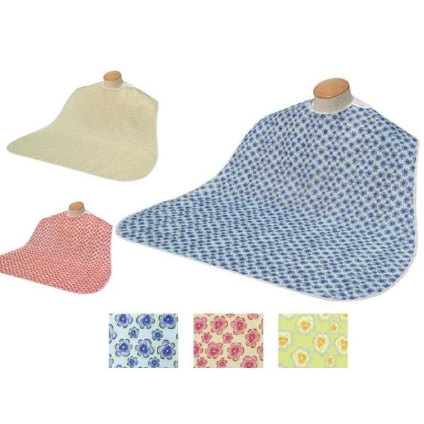 毎日の食事を楽しくする、おしゃれな柄の防水エプロン。首周りはフリーサイズで調節自由。肩までしっかりおおいます.●サイズ／幅80×丈90cm、首下：71cm●サイズ（首周り）／26〜44cm●重さ／約57g●材質／ポリエステル100％●首周り...