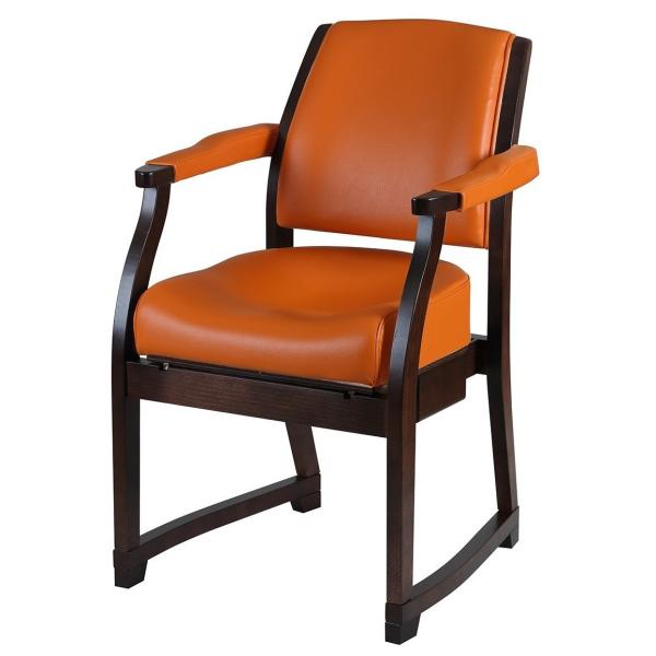高齢者の姿勢保持をサポートする介護チェア。●サイズ／全幅：52.5×奥行53.2cm、全高：73×76×79cm、座面高：36×39×42cm、肘掛高：51×54×57cm●重さ／9.0〜9.7kg●材質／フレーム：ブナ、張り材：ビニールレ...
