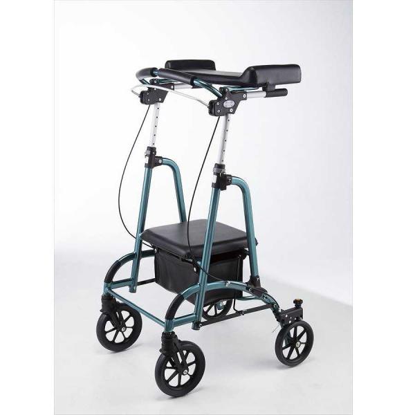 ・大きな前腕支持台に上半身をあずけた姿勢で楽々歩行。高身長の方でもしっかり身体をあずけられるビッグサイズです。・ハンドブレーキとパーキングブレーキがひとつに。下におろすだけで簡単にロックができます。・ブレーキワイヤーの前方への張り出しを極力...