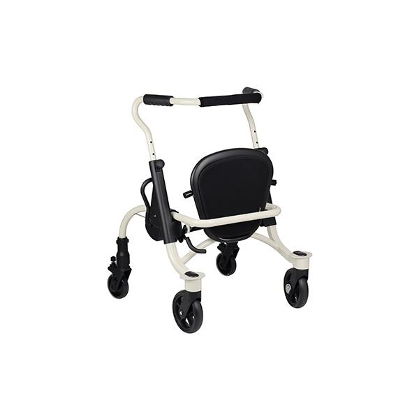 ●特長・狭小スペースでも使用できる4輪自在の室内用歩行車。・業界初、足漕ぎができる室内用歩行車。座りながら移動が可能になりました！！・業界初、4輪自在の歩行車。その場で旋回できるので、狭小スペースでも楽々使用！！・立位・座位でも作業がしやす...