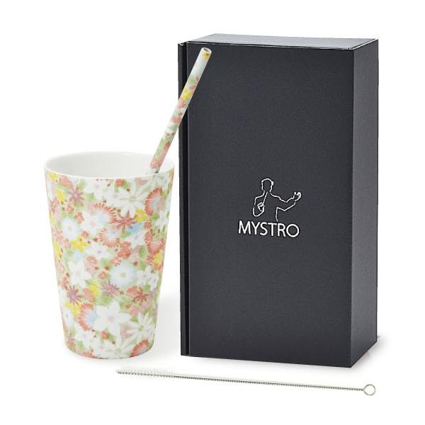 おしゃれでスマートなマイストロとタンブラーのセット。MYSTRO（マイストロ）は、洗って繰り返し使える、陶磁器製ストローです。薄さ●細さがストローとして違和感のないサイズに仕上がっています。多彩な色柄のバリエーションも魅力です。同柄のタンブ...