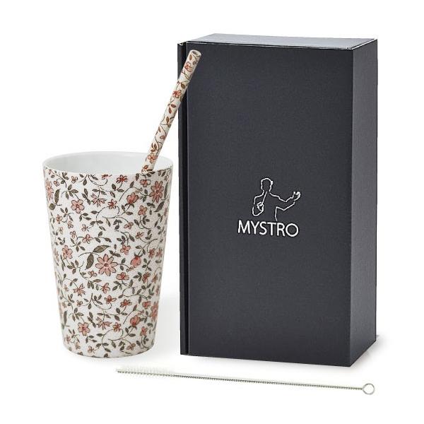 おしゃれでスマートなマイストロとタンブラーのセット。MYSTRO（マイストロ）は、洗って繰り返し使える、陶磁器製ストローです。薄さ●細さがストローとして違和感のないサイズに仕上がっています。多彩な色柄のバリエーションも魅力です。同柄のタンブ...