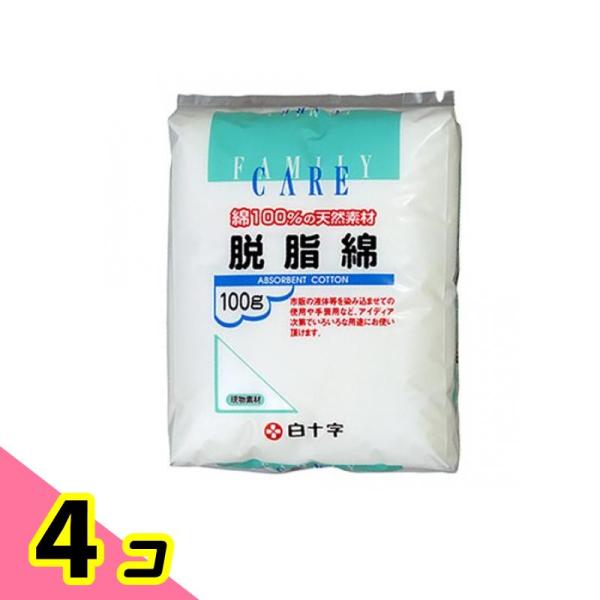 ●白十字 Family Care（ファミリーケア）脱脂綿●質の良い原綿を使用した医療脱脂綿です。●綿100%の天然素繊維を使用していますので、柔らかく吸収にも優れています。●市販の液体等を染み込ませての使用や手芸用など、アイディア次第でいろ...
