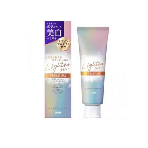 ●LighteeハミガキPREMIUM●ライオンが本気で作った美白(*1)ハミガキ。●歯面にできるミクロなキズに残った着色汚れ(ステイン)を徹底除去。●ステインプロテクト処方によりコーヒーや紅茶などのステインをつきにくくし、光を反射する明る...