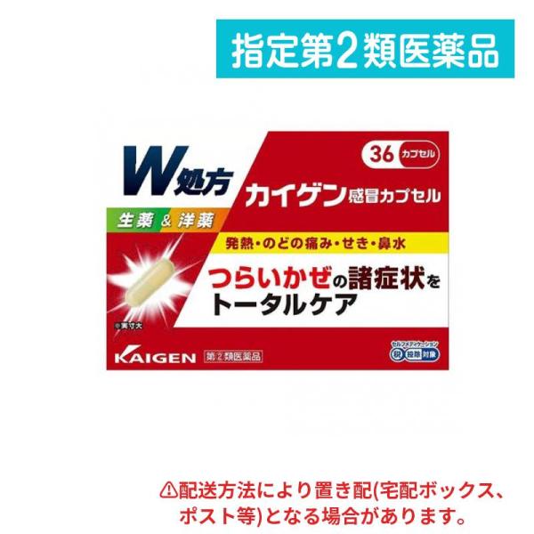 本商品は「指定濫用防止医薬品」です。使用期限は6カ月以上先のものを送ります。　カイゲン感冒カプセルは，アセトアミノフェン，d-クロルフェニラミンマレイン酸塩，dl-メチルエフェドリン塩酸塩などのかぜの諸症状を緩和する成分に加えて，３種類の和...