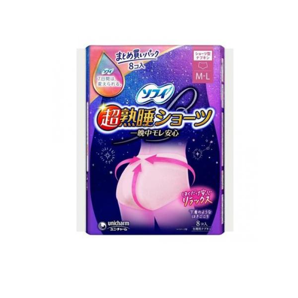 ●ユニ・チャーム ソフィ 超熟睡ショーツ M〜Lサイズ（ヒップ：87〜100cm）●生理用ナプキン〈医薬部外品〉●下着のような履きごこちで一晩中モレ安心、ぐっすり熟睡。●ショーツ型形状で包み込まれて安心。●腰まわりのぴったりギャザーで横モレ...