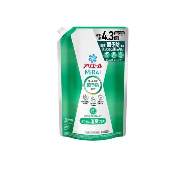 ●洗ったあとまで菌予防※1で、洗濯後も菌の増殖なしへ。洗ったあとがちがう。●洗ったあともニオイ・洗濯槽カビ・黒ずみを予防。●漂白剤級の消臭プラス※2(緑) 部屋干し臭・汗臭・皮脂臭まで消臭効果がずっと続く。●裏面はシニアや外国の方でも直感的...