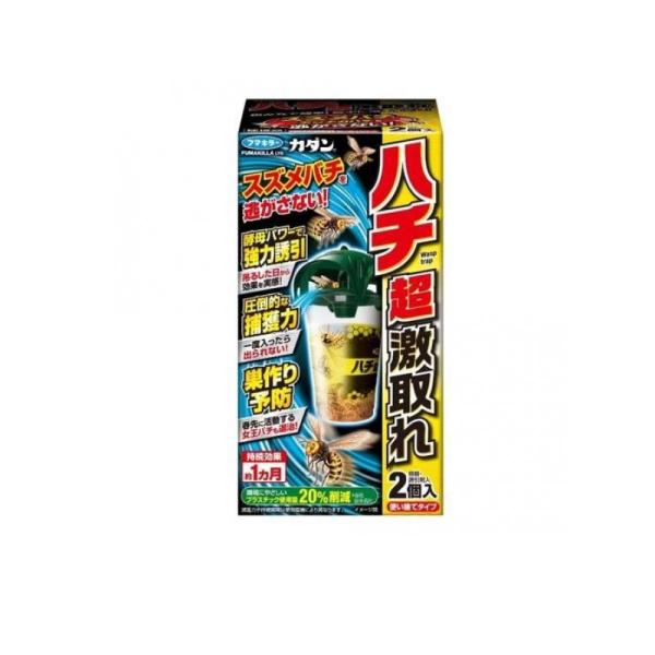 ●フマキラー カダン ハチ超激取れ 容器・誘引剤入 2個入●組み立てやすくなってリニューアル！新形状の屋根、捕らえたハチが見えにくい新容器を採用！●「容器形状を一新」…新形状の屋根の採用により、組み立てが簡単になりました。さらにプラスチック...