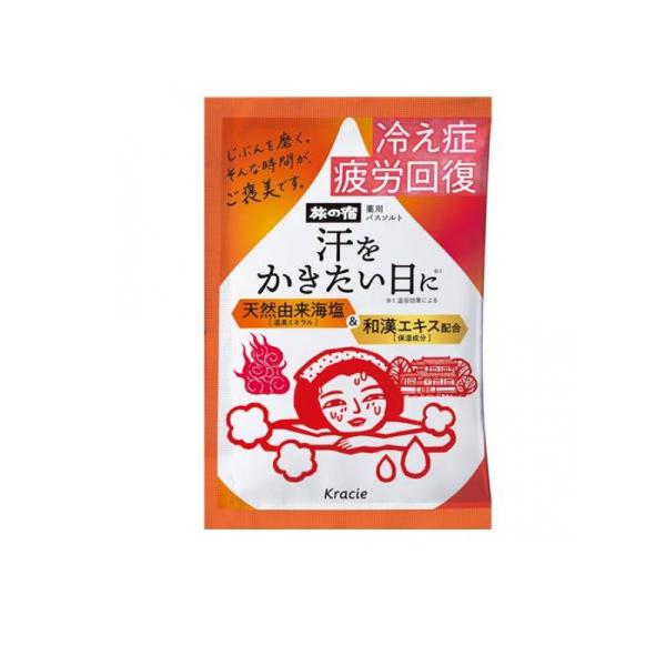 ●旅の宿 薬用バスソルト 発汗温浴●冷え症・疲労回復に。発汗(*1)＆温泉気分の薬用バスソルト●いつものお風呂をごほうび時間に。温泉気分を味わいながら体を温めてリフレッシュ●「天然由来海塩」使用：「温泉ミネラル（有効成分／塩化ナトリウム）」...