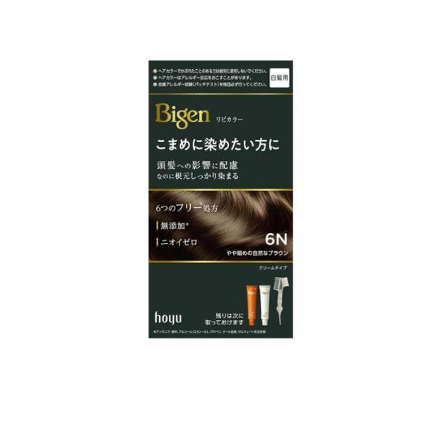 使用期限は6カ月以上先のものを送ります。●Bigen ビゲン リピカラー 白髪用●6N やや暗めの自然なブラウン●こまめに染めたいあなたに。ずっと使うものだから。頭髪への影響に配慮した白髪染め。●白髪が黒髪に溶け込む、彩度を抑えた柔らかなブ...