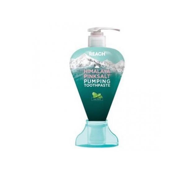 ●リーチ ヒマラヤピンクソルト ポンプ歯みがき アイスミント●REACH HIMALAYA PINK SALT PUMPING TOOTHPASTE Ice Mint●ヒマラヤピンクソルト由来の歯ぐきに優しい歯磨き●貴重な天然ミネラル、ヒマ...
