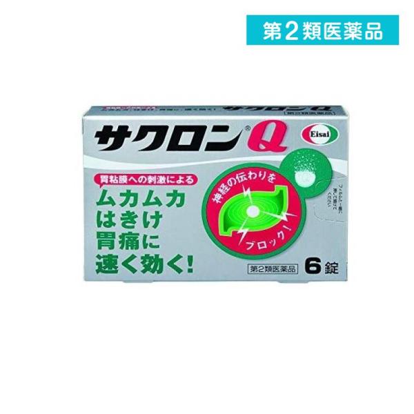 使用期限は6カ月以上先のものを送ります。サクロンQは，胃酸やアルコールなどが胃粘膜を刺激して起きる「さしこみ，胃痛，はきけ」に速く効く胃ぐすりです。成分（オキセサゼイン）が胃粘膜に直接作用し，つらい症状を改善します。