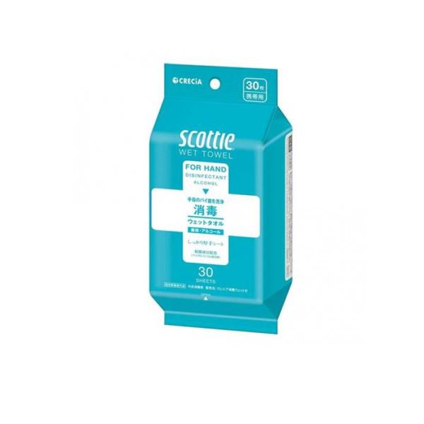 ●scottie スコッティ ウェットティシュー 消毒 アルコールタイプ 無香料 携帯用（寸法：140mm×200mm）●指定医薬部外品●外出時に、サッとキレイにしたい方におすすめ。●手指のバイ菌しっかり洗浄・消毒。●殺菌成分配合で見えない...