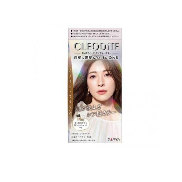 使用期限は6カ月以上先のものを送ります。●ダリヤ CLEODiTE クレオディーテ クリアリーカラー 白髪用 イノセントブラウン●白髪を気にせず、自分らしい髪色を楽しめるヘアカラー。白髪も黒髪もキレイに染まる白髪用ヘアカラー乳液です。●ヘア...