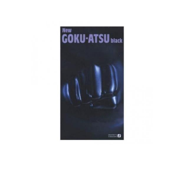 使用期限は6カ月以上先のものを送ります。●New GOKU-ATSU black（ニュー極厚ブラック）●厚いのにやわらかい。厚さ0.1mmの極厚コンドーム。●ゴム臭カット。ゴムのにおいが苦手な方にも安心。●潤滑剤：たっぷりジェル。よりスムー...
