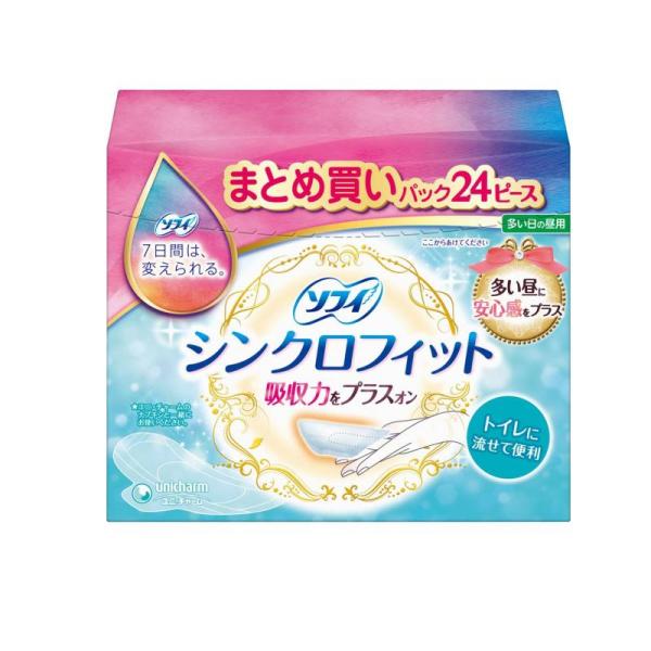 ●ユニ・チャーム ソフィ シンクロフィット 多い日の昼用 普通タイプ●生理用ナプキン（医薬部外品）●多い昼に安心感をプラス！不安な日は、ナプキンにプラスする新習慣。●いつものナプキンに手の平サイズのシンクロフィットをプラスするだけで約2時間...