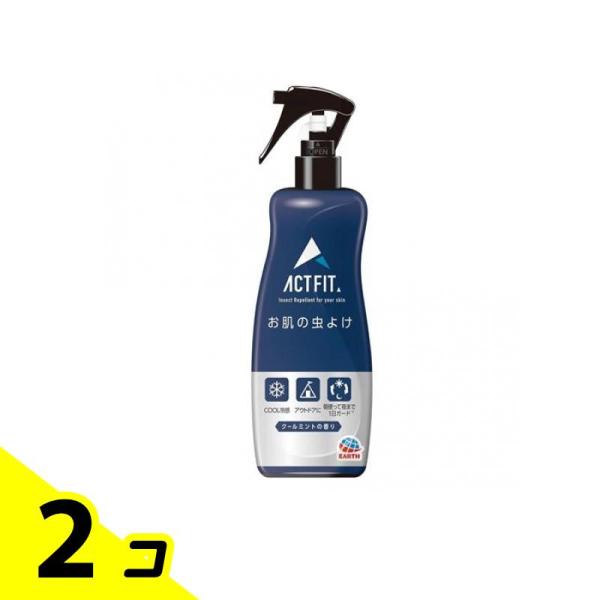 ●アース製薬 はだまも ACT FIT（アクトフィット）ミスト●防除用医薬部外品●ひんやり爽快な使い心地のお肌の虫よけ剤。●朝使って夜まで1日虫からしっかりまもる。メントール配合でクールな使用感。汗に強く、アクティブシーンにピッタリな虫除け...