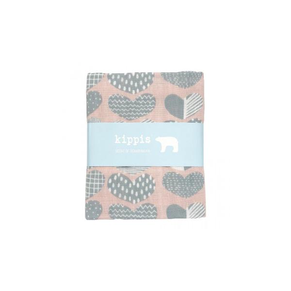 北欧テキスタイルkippis(キッピス)のダブルガーゼ生地です。ふんわりとした風合いとカラーで、見た目も肌触りもやさしい。吸湿性も良いので、スタイなどのベビーグッズやマスク作りにおススメです。