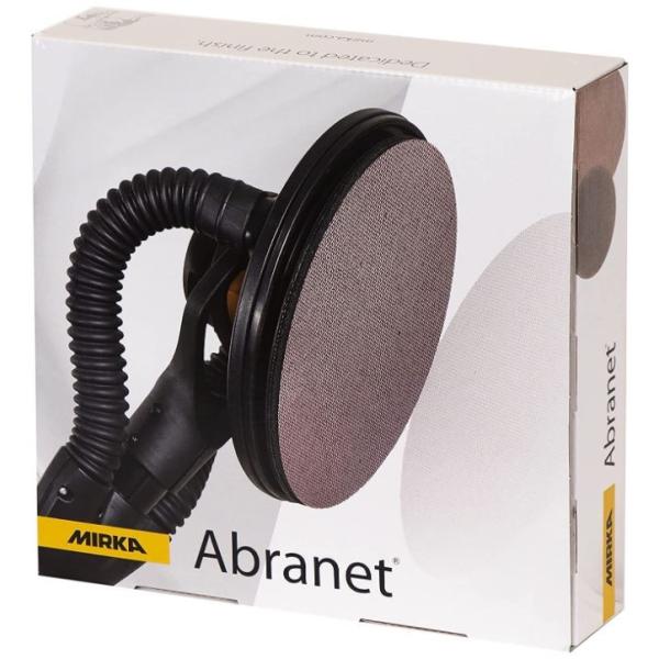 　ブランド：MIRKA ミルカ 　商品名：Abranet アブラネット  　サイズ：Φ225mm　　番目：120番販売単位：一箱(25枚入り)　研磨剤：酸化アルミニウム他社製品にくらべ、耐久性が約5倍ほど高く、コストパフォーマンスが優れてい...