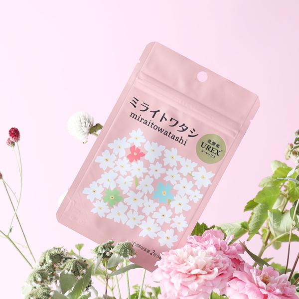 ミライトワタシ　乳酸菌ユーレックス配合【名称】乳酸菌含有食品　【原材料名】マルチトール（国内製造）、マルトデキストリン、イヌリン、乳酸菌混合末（生菌）／結晶セルロース、ヒドロキシプロピルセルロース、ステアリン酸Ca、微粒二酸化ケイ素、紅花色...