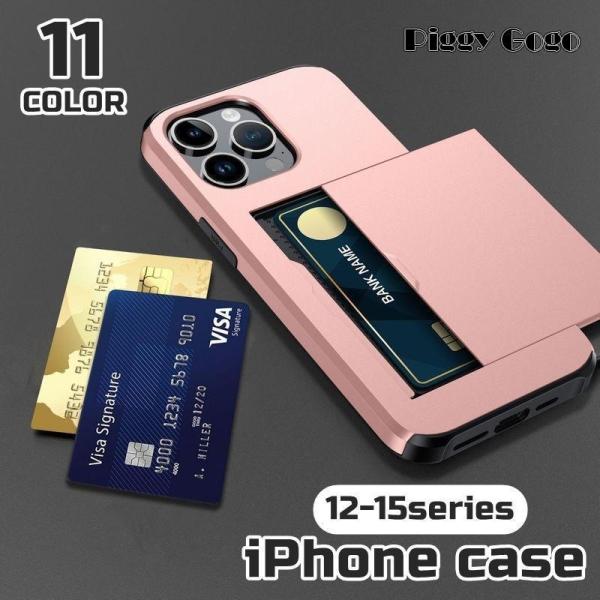 シンプルデザインでスタイリッシュ◎背面にスライド式カード収納ポケットが付いたiPhoneケースです。クレジットカードやポイントカードなど、2枚分収納可能です?サイズについて対応機種15???iPhone1515Pro???iPhone15P...