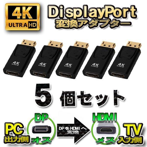 HDMIケーブルをDP出力マシンに接続する為の変換コネクタです。【4K対応】【フルHD】HDビデオとオーディオ信号はパソコンからHDTVに完璧で伝送出来ます。4K(3840ｘ2160)対応。1080ｐ対応。1920×1080対応。HDMI：...