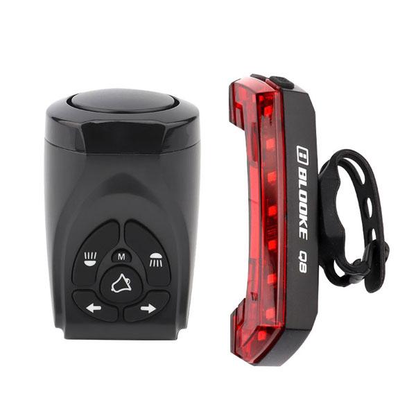 リモコン式で、ウインカー付きの自転車用テールランプです。シリコンベルトで簡単に取り付けられるワイヤレスリモコンが付属します。リモコンは、ウインカー、テールランプのモード切替、ホーン音の切替ができます。テールランプ本体とリモコンはUSBケーブ...