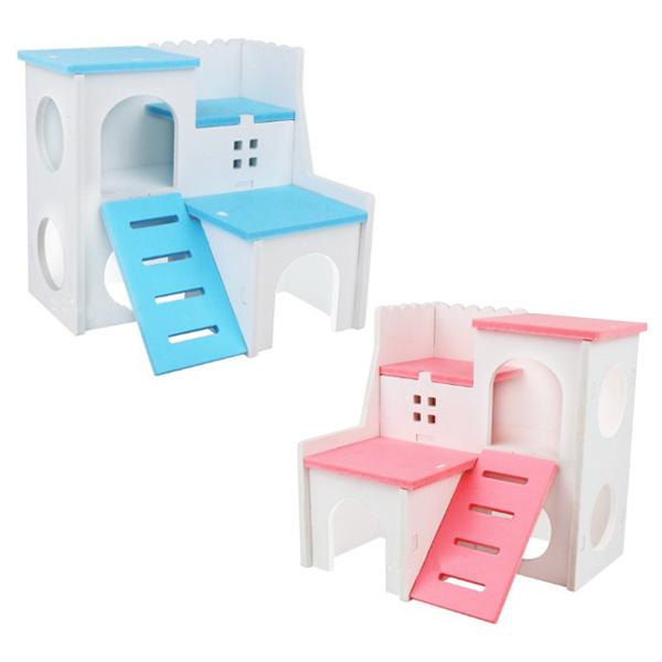 2階建てのハムスターハウスです。はしごや穴付きでハムスターの運動不足解消になります。カラフルカラーで家風のデザインがおしゃれです。楽しく遊んだり寝たりなどの可愛らしい様子を見ることが出来ます。2カラーからお選びいただけます。※ご覧になってい...