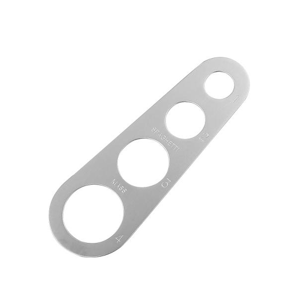 パスタの分量を簡単に量れるパスタメジャーです。1人前から4人前のパスタの分量を量ることができます。ステンレス製で、頑丈で錆びにくく長くご使用いただけます。ご家庭やレストランでの使用に最適なキッチンツールです。シンプルでスタイリッシュなデザイ...