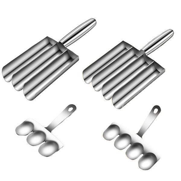 スプーン付きで便利なミートボールメーカーです。簡単かつ迅速にミートボールを切断できて効率的です。手を汚さずに清潔なつくねやミートボールが作れます。ステンレス素材なので耐久性抜群で衛生的です。アイデア次第で調理作業が効率的になります。※ご覧に...