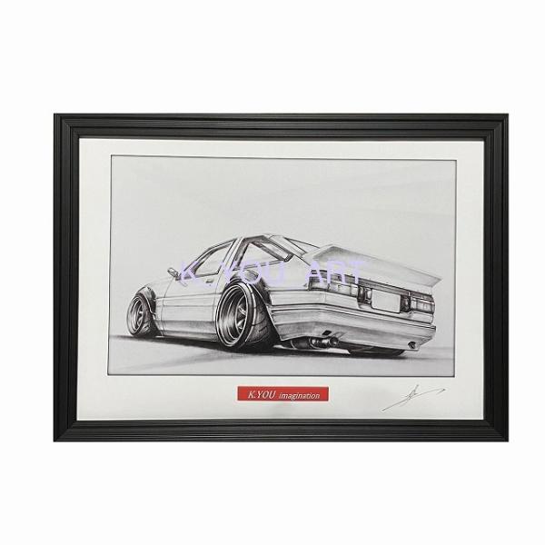 ・鉛筆画イラストレーター小松雄一氏が鉛筆だけで描くリアルな絵画になります。・日本の名車・旧車を繊細なタッチで描きあげ、見る人の心を動かします。・１作品に300時間を掛けることもある程、じっくり丁寧に仕上げますので、イラストと言うよりアート作...