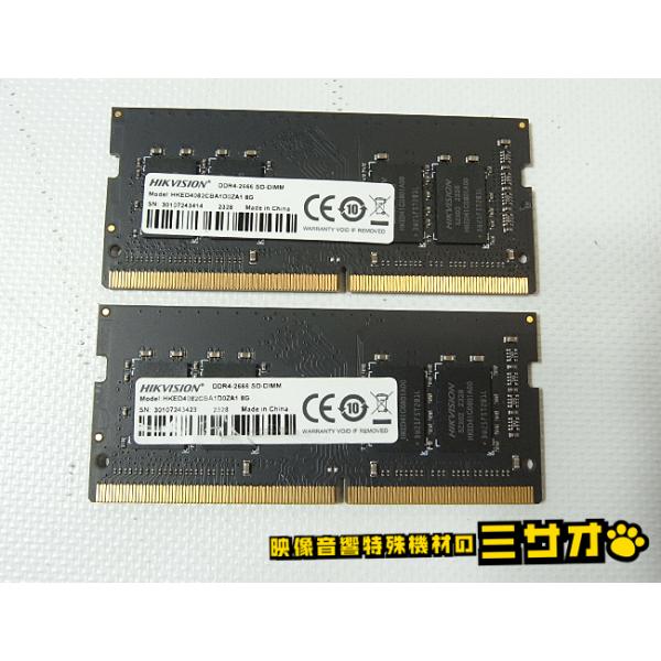 ハイクビジョン 8GB DDR4-2666 SO-DIMM 8GBx2枚　計16GB●動作確認済みです＊中古品のため多少の使用感等がありますーーーーーーーーーーーーーーーーーーーー・メーカー：HIKVISION・型　　番：HKED4082C...