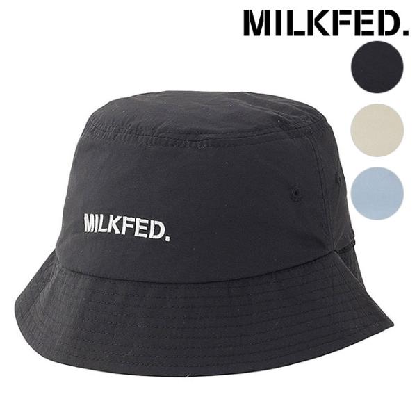 [ ブランド ] ミルクフェド　MILKFED[ ジャンル ]バケットハット[ 素　 材 ]表：ナイロン100％裏：ポリエステル100％スベリ：ポリエステル100％充実の機能でレジャーにぴったりのバケットハット顔周りをすっぽり覆える、つばに...