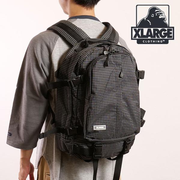 [ ブランド ] エクストララージ　XLARGE[ ジャンル ]バッグ／リュック／デイパック[ 素　 材 ]表地：ナイロン100％裏地：ポリエステル100％[ サイズ ]W31×H43×D16（cm）※カタログ表記サイズの為、実寸とは値が異...