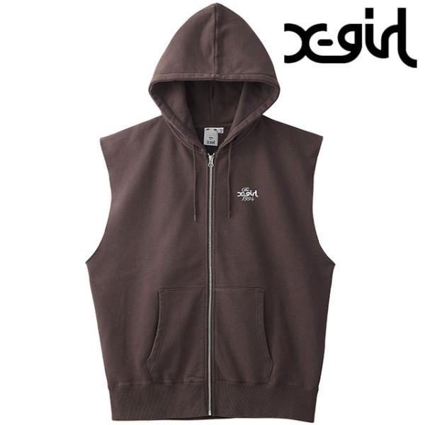 [ ブランド ] エックスガール　X-girl[ ジャンル ]ベスト／スウェットベスト[ 素　 材 ]綿100％[ サイズ ]着丈×身幅×肩幅（cm）Sサイズ：66×60×53.5Mサイズ：68×62×55※カタログ表記サイズの為、実寸とは...