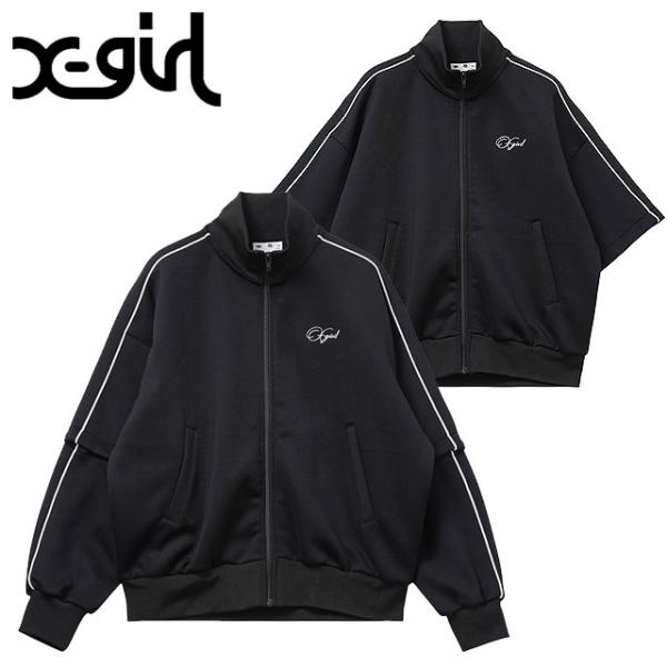 [ ブランド ] エックスガール　X-girl[ ジャンル ]ジャケット／ジャージ[ 素　 材 ]ポリエステル55％／綿37％／ポリウレタン8％[ サイズ ]着丈×身幅×肩幅×袖丈（cm）Sサイズ：58×63×57.5×48.5Mサイズ：6...