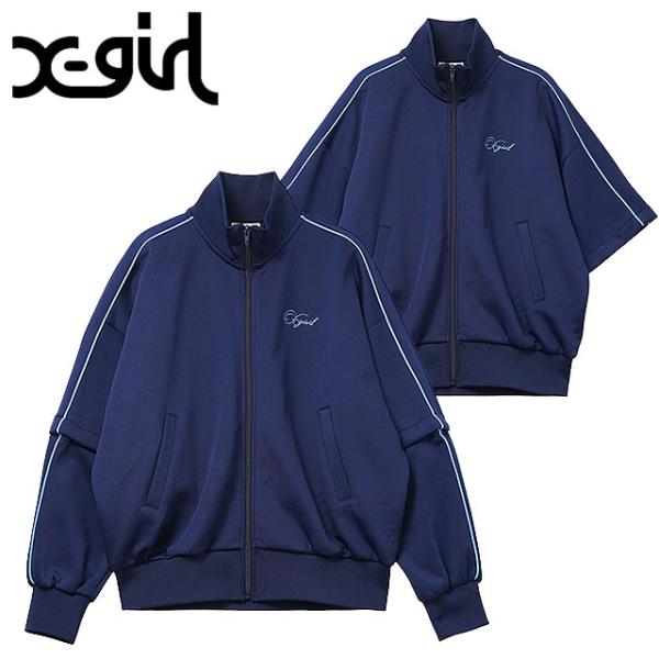 [ ブランド ] エックスガール　X-girl[ ジャンル ]ジャケット／ジャージ[ 素　 材 ]ポリエステル55％／綿37％／ポリウレタン8％[ サイズ ]着丈×身幅×肩幅×袖丈（cm）Sサイズ：58×63×57.5×48.5Mサイズ：6...