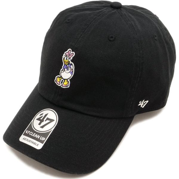 [ ブランド ] フォーティーセブン 　'47[ ジャンル ]帽子／キャップ[ 素　 材 ]コットン大人ストリートにデイジーのアクセントフロントにデイジーダックの刺繍を施した「’47 CLEAN UP」。シックなブラックボディに、デイジーの...
