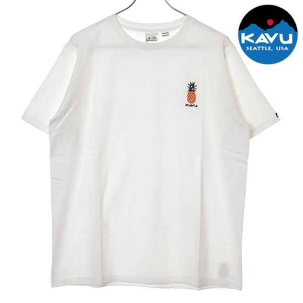 [ ブランド ] カブー　KAVU[ ジャンル ]Tシャツ／半袖[ 素　 材 ]綿100％[ 原産国 ]中国[ サイズ ]着丈×身幅×肩幅×袖丈（cm）Mサイズ：67×56×45×23Lサイズ：69×58×46×24※カタログ表記サイズの為...