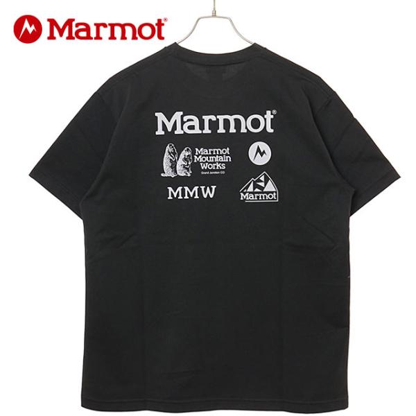 [ ブランド ] マーモット　Marmot[ ジャンル ]Tシャツ／半袖[ 素　 材 ]綿64％／ポリエステル36％[ 原産国 ]中国[ サイズ ]着丈×身幅×肩幅×袖丈（cm）Mサイズ：71×55×49×21Lサイズ：73×57×51×2...